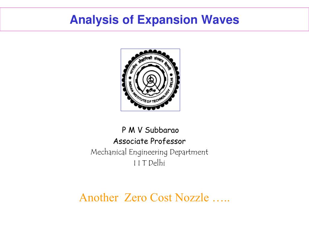 PPT - Analysis of Expansion Waves PowerPoint Presentation, free ...