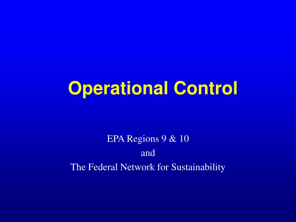 PPT - Operational Control PowerPoint Presentation, free download - ID ...