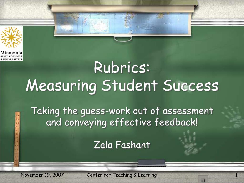 PPT - Rubrics: Measuring Student Success PowerPoint Presentation, free ...