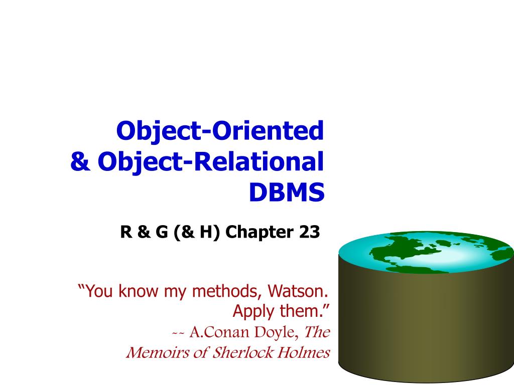 PPT - Object-Oriented & Object-Relational DBMS PowerPoint Presentation ...