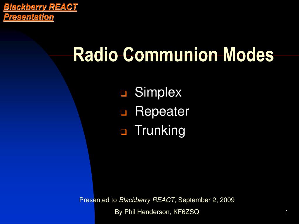 PPT - Radio Communion Modes PowerPoint Presentation, free download - ID ...