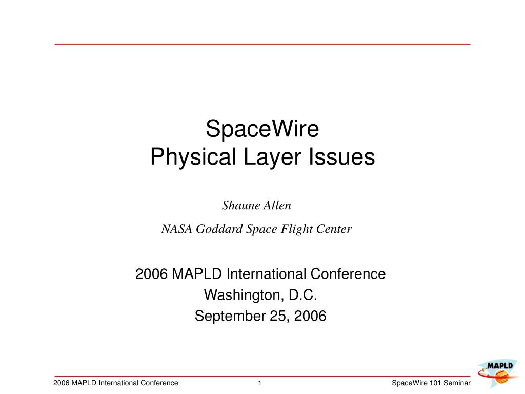 PPT - SpaceWire Physical Layer Issues PowerPoint Presentation, free ...