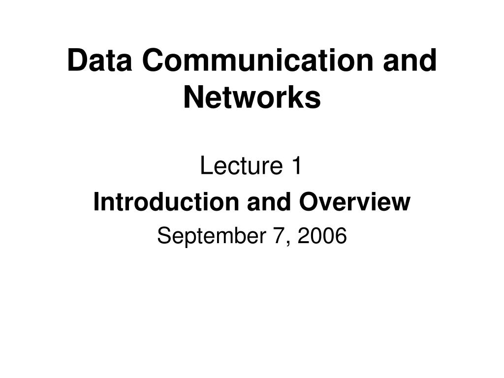 PPT - Data Communication and Networks PowerPoint Presentation, free ...