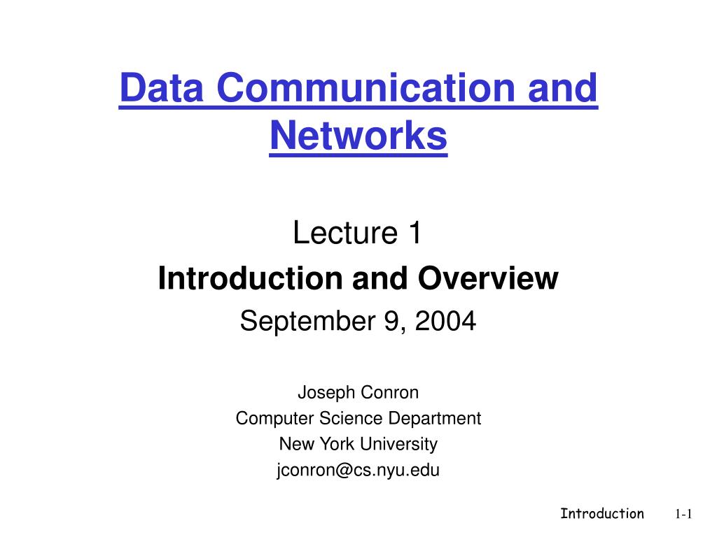 PPT - Data Communication and Networks PowerPoint Presentation, free ...
