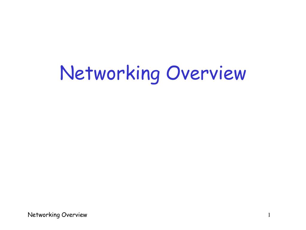 PPT - Networking Overview PowerPoint Presentation, free download - ID:77042