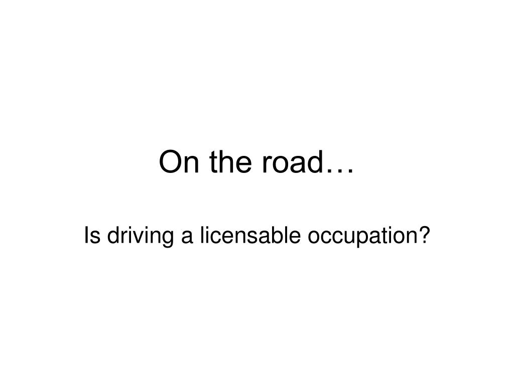 PPT - On the road… PowerPoint Presentation, free download - ID:772430