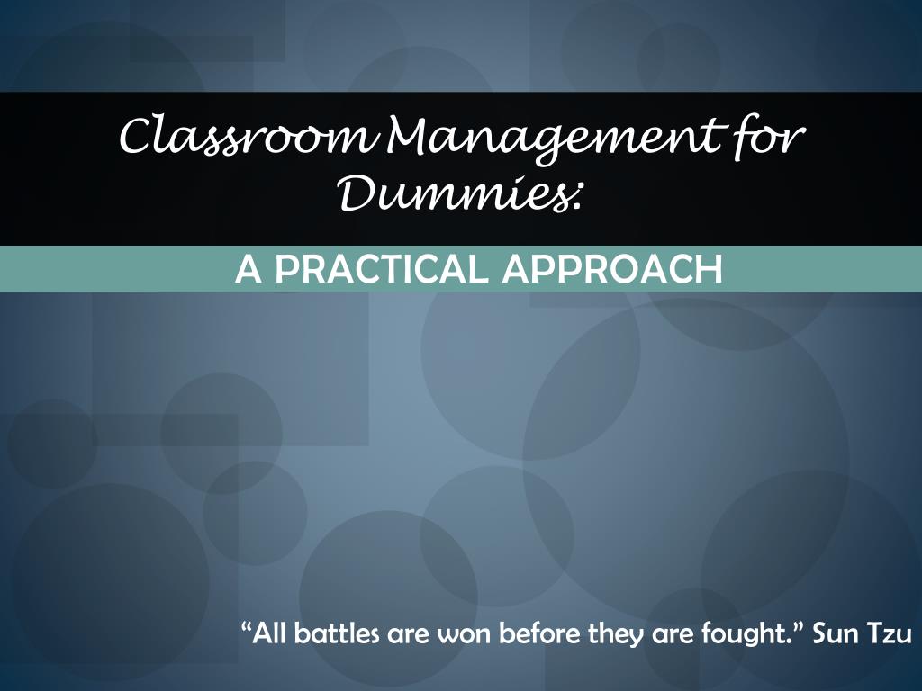PPT - Classroom Management for Dummies: PowerPoint Presentation, free ...