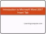 PPT - Introduction to Microsoft Word PowerPoint Presentation, free ...