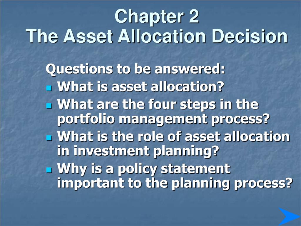 PPT - Chapter 2 The Asset Allocation Decision PowerPoint Presentation ...