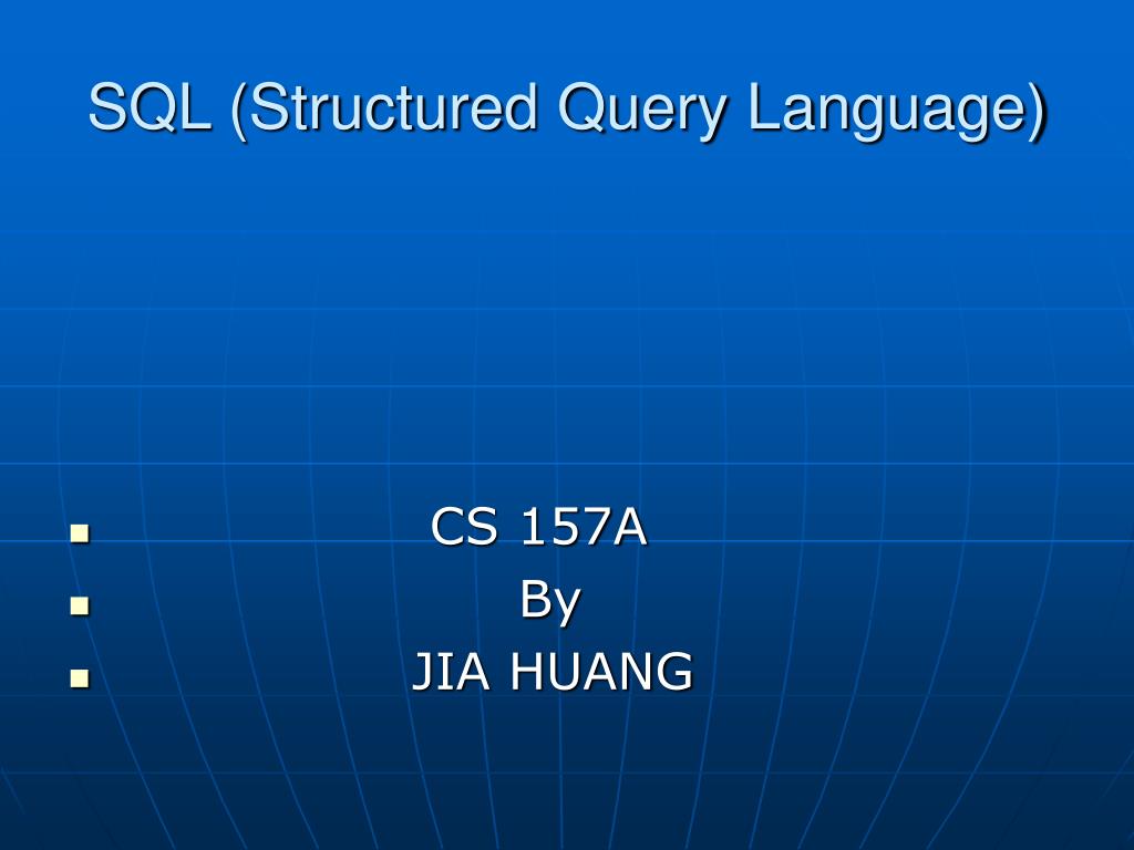 PPT - SQL (Structured Query Language) PowerPoint Presentation, free ...