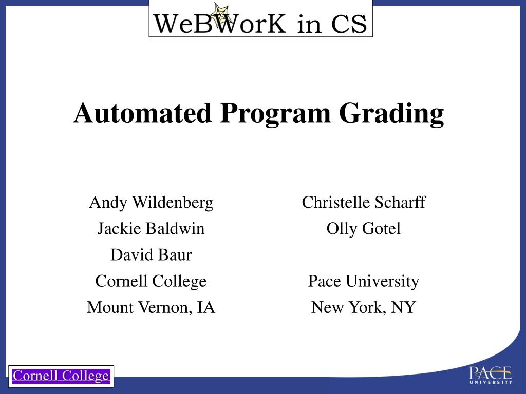 PPT - Automated Program Grading PowerPoint Presentation, free download ...