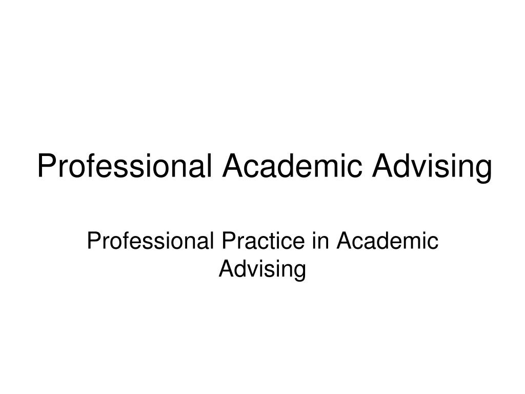 PPT - Professional Academic Advising PowerPoint Presentation, free ...