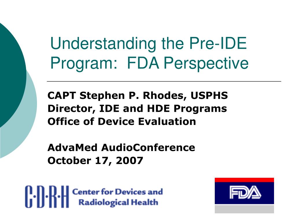PPT - Understanding the Pre-IDE Program: FDA Perspective PowerPoint ...