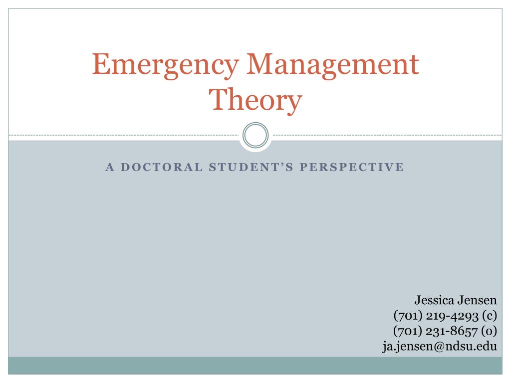 PPT - Emergency Management Theory PowerPoint Presentation, free ...