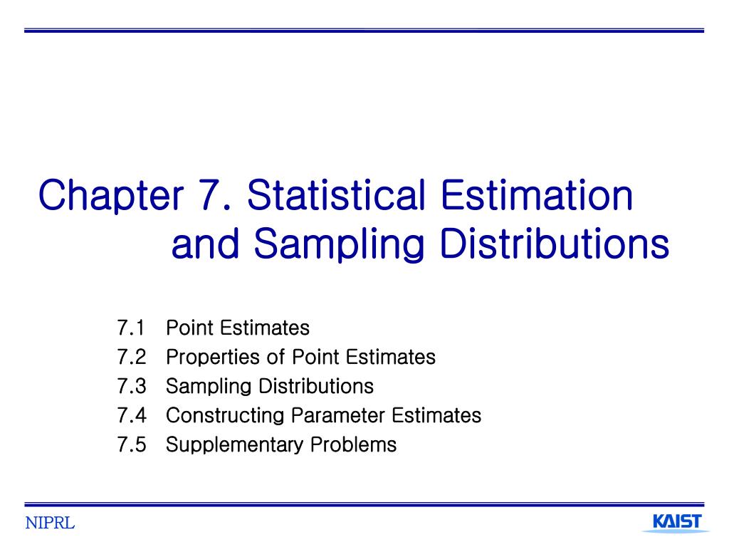 Ppt Chapter 7 Statistical Estimation And Sampling Distributions Powerpoint Presentation Id