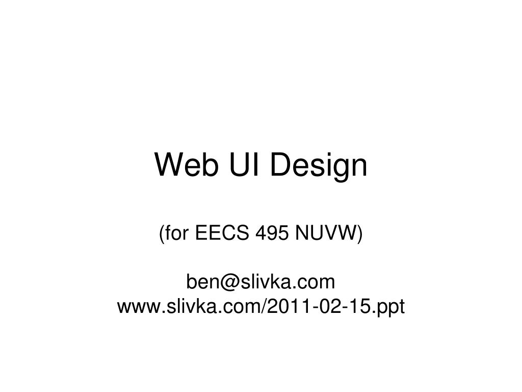 PPT - Web UI Design PowerPoint Presentation, free download - ID:781366