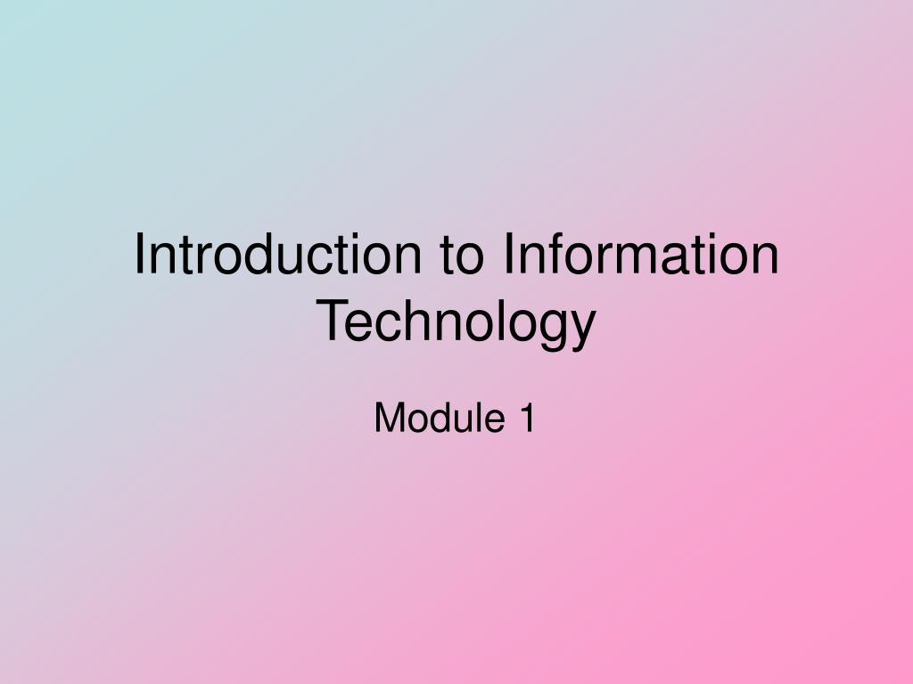 PPT - Introduction to Information Technology PowerPoint Presentation ...