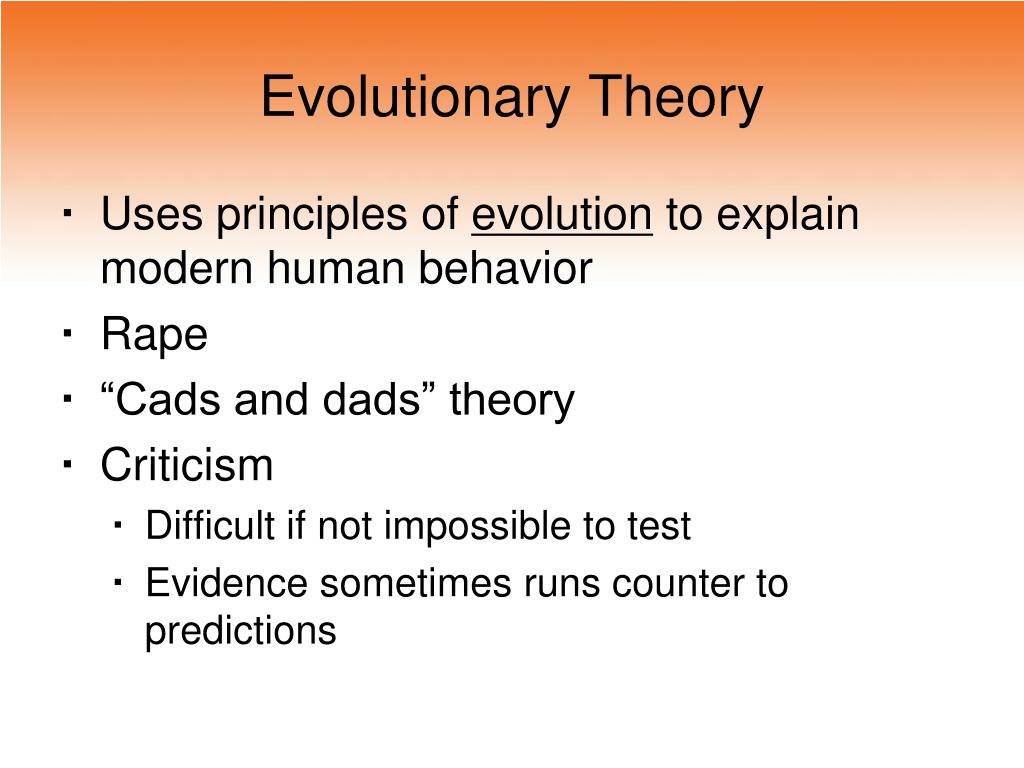 PPT - Evolutionary Theory PowerPoint Presentation, free download - ID ...