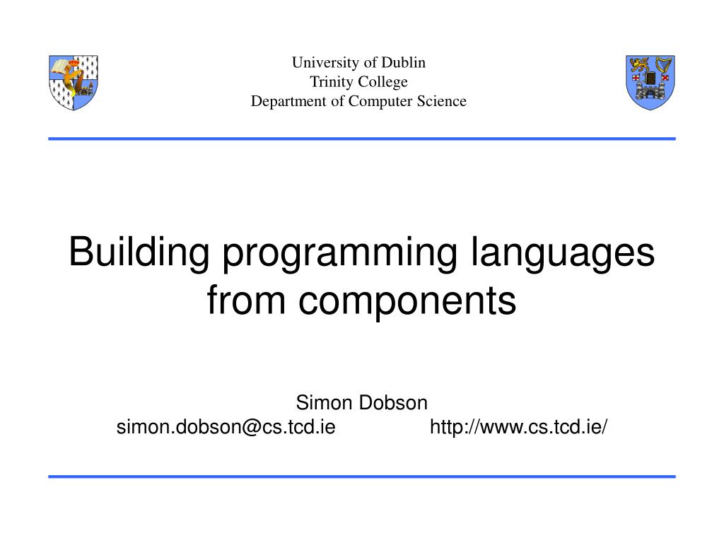 PPT - Building programming languages from components PowerPoint ...