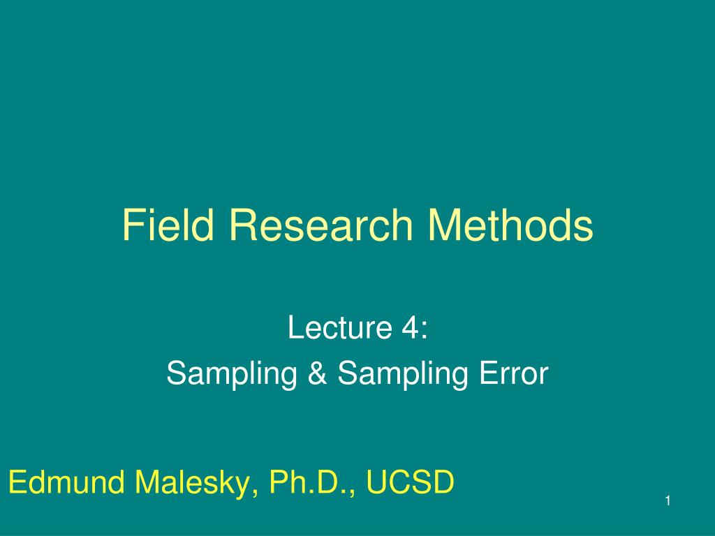 PPT - Field Research Methods PowerPoint Presentation, free download ...