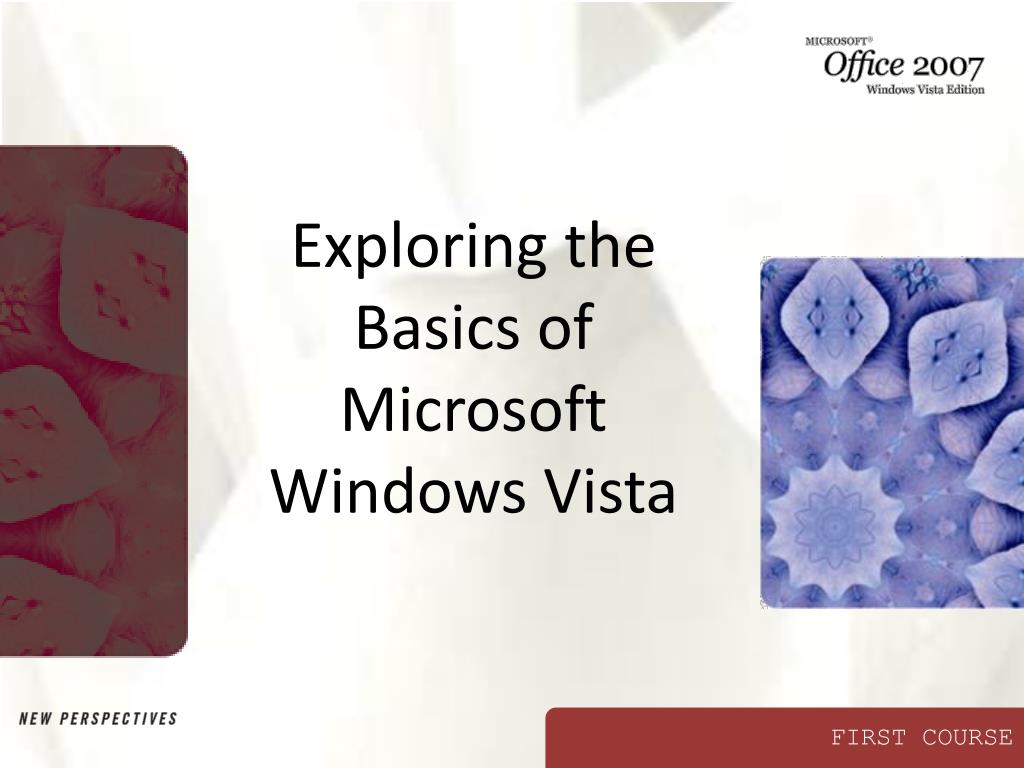 PPT - Exploring the Basics of Microsoft Windows Vista PowerPoint ...