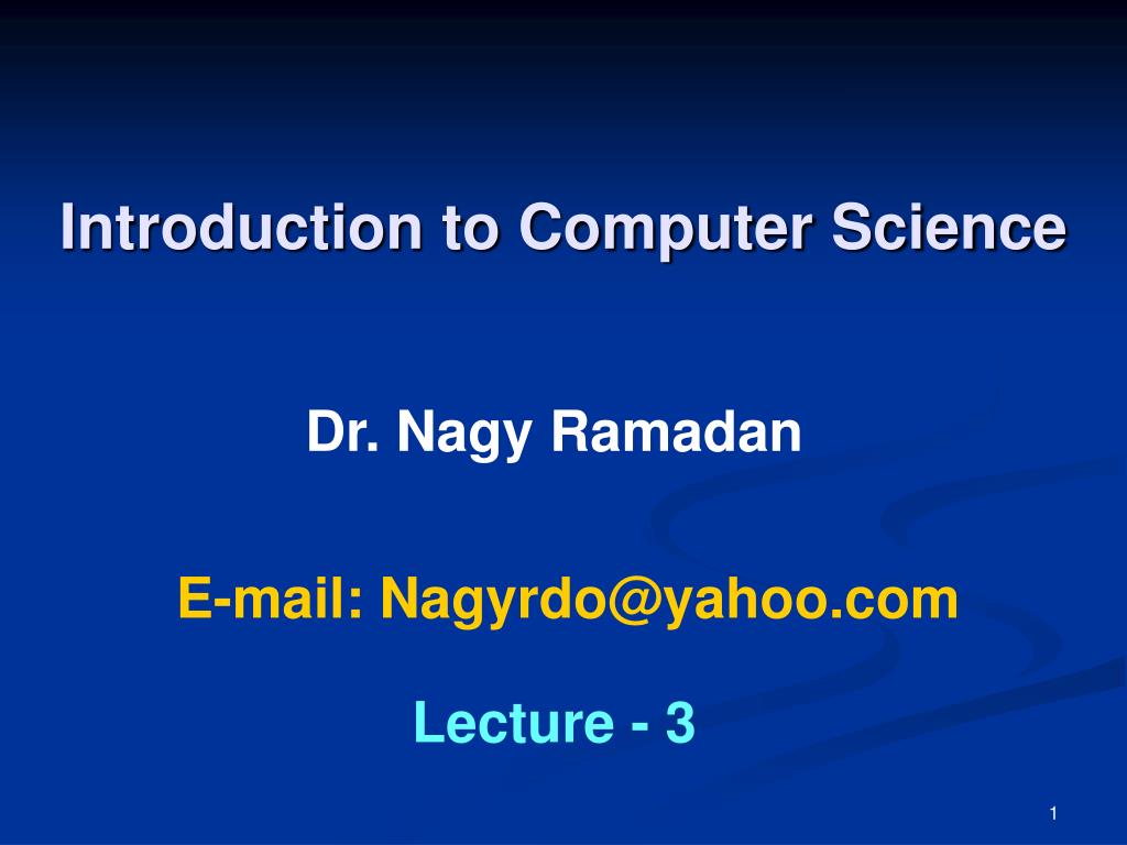PPT - Introduction to Computer Science PowerPoint Presentation, free ...