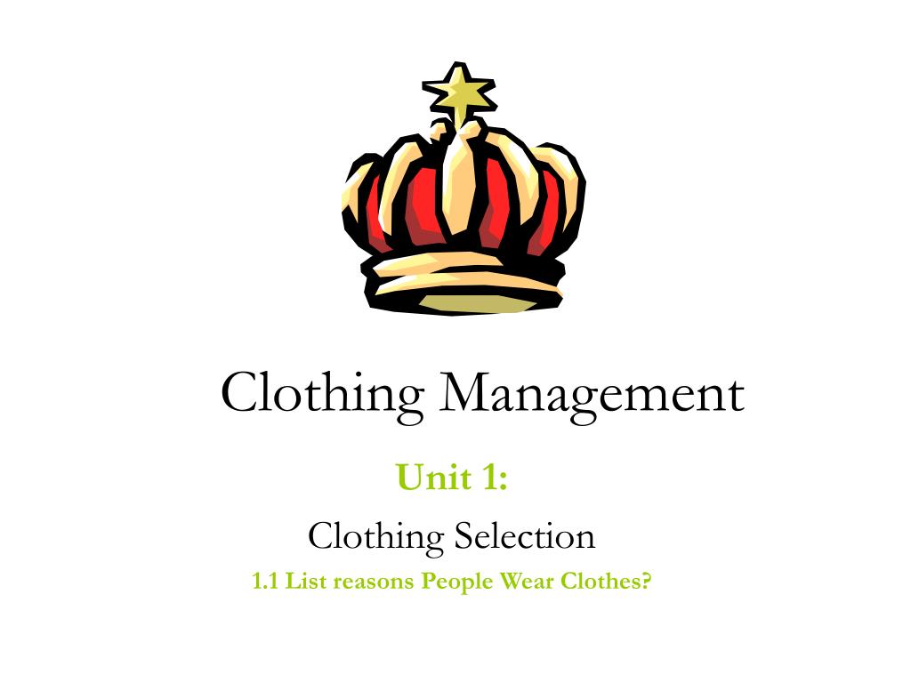 PPT - Clothing Management PowerPoint Presentation, free download - ID ...