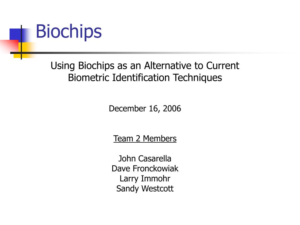 PPT - Biochips PowerPoint Presentation, free download - ID:788915