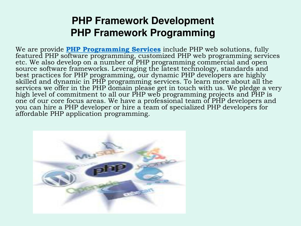 PPT - Hire Dedicated PHP Framework Developers - PHP Programmers PowerPoint Presentation - ID:78895