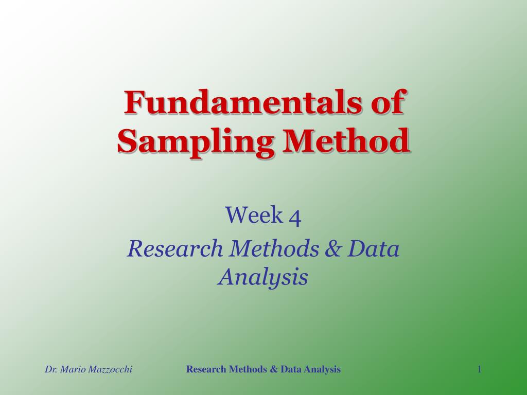PPT - Fundamentals of Sampling Method PowerPoint Presentation, free ...