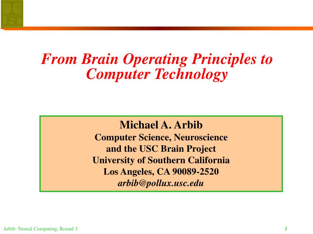 PPT - From Brain Operating Principles to Computer Technology PowerPoint ...