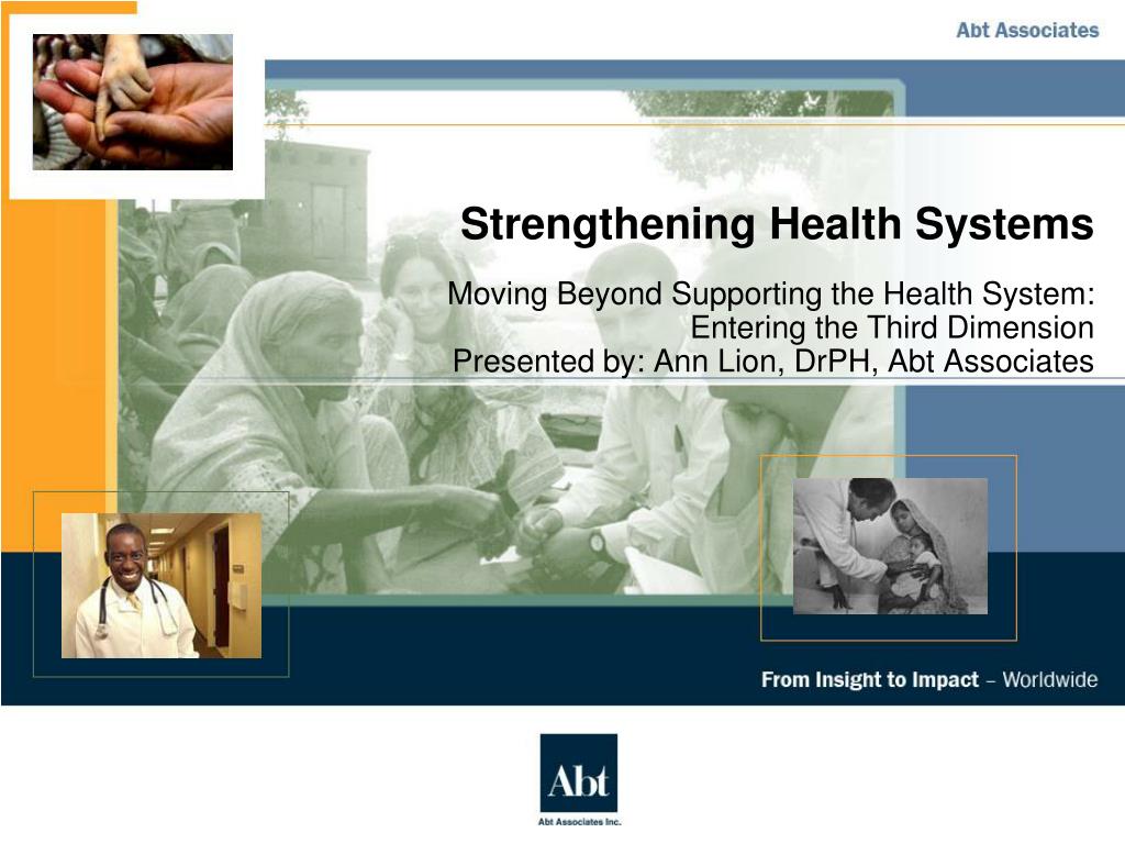 PPT - Strengthening Health Systems PowerPoint Presentation, free ...