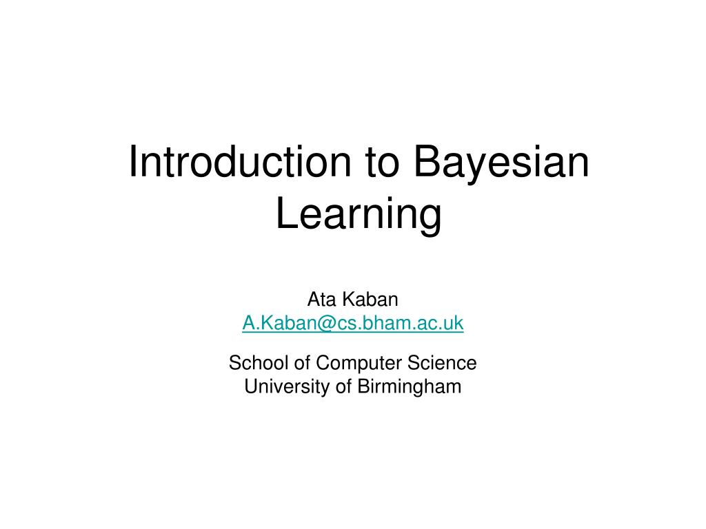 PPT - Introduction to Bayesian Learning PowerPoint Presentation, free ...