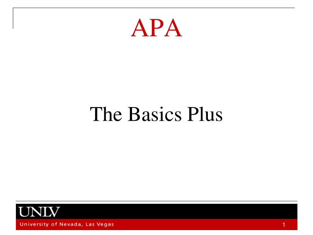 PPT - APA PowerPoint Presentation, free download - ID:794931