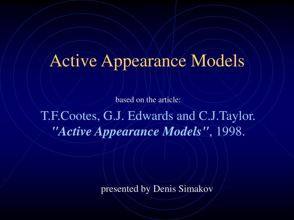 PPT - Active Appearance Models PowerPoint Presentation, free download ...