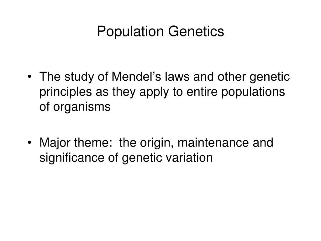 PPT - Population Genetics PowerPoint Presentation, free download - ID ...