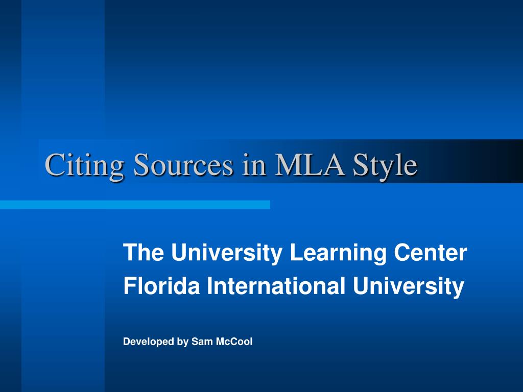 PPT - Citing Sources in MLA Style PowerPoint Presentation, free ...