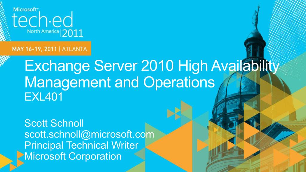 PPT - Exchange Server 2010 High Availability Management and Operations ...