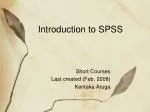 PPT - Introduction to SPSS PowerPoint Presentation, free download - ID:4562738