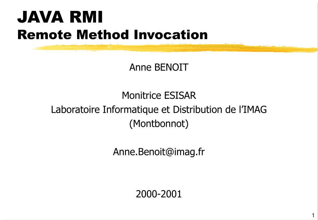 PPT - JAVA RMI Remote Method Invocation PowerPoint Presentation, free ...