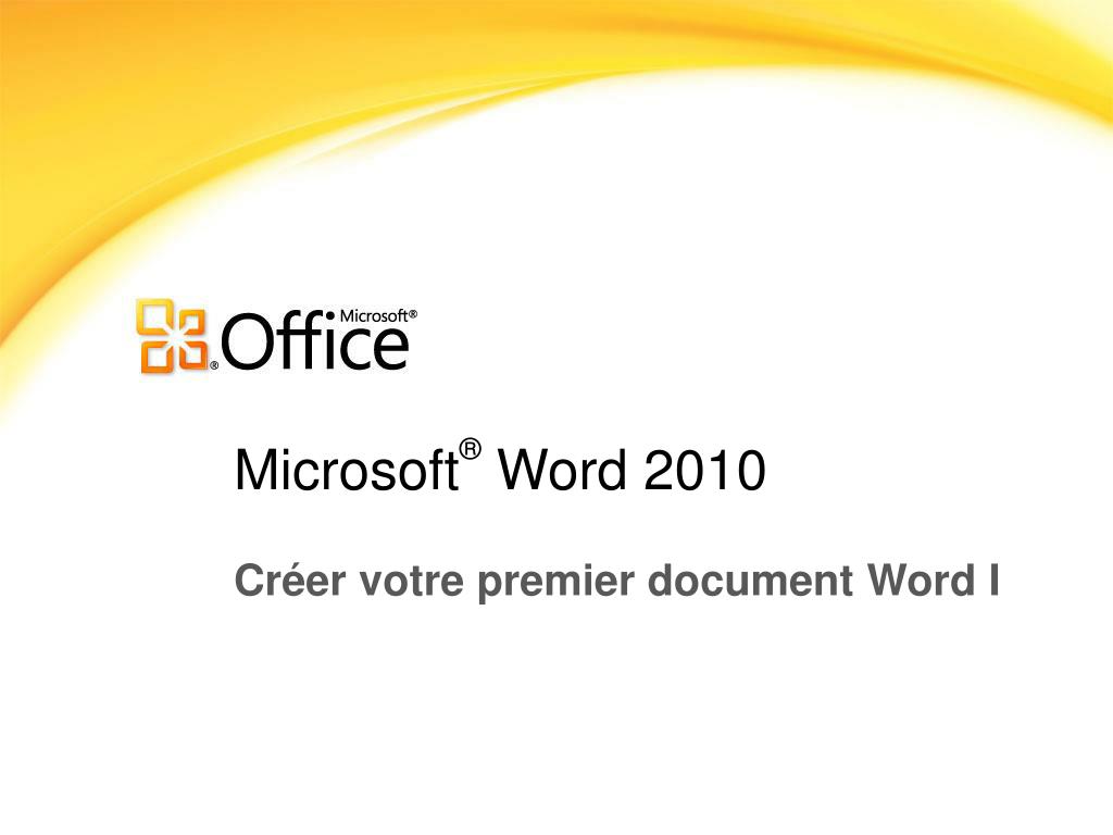 PPT - Microsoft ® Word 2010 PowerPoint Presentation, free download - ID ...
