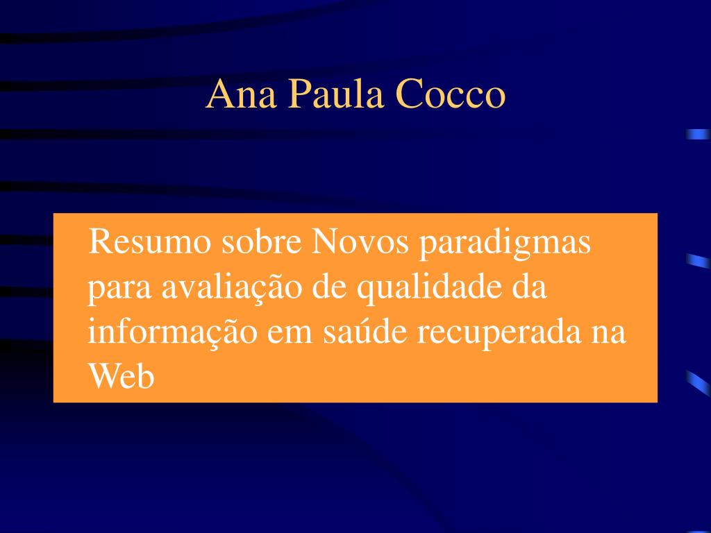 PPT - Ana Paula Cocco PowerPoint Presentation, free download - ID:803806