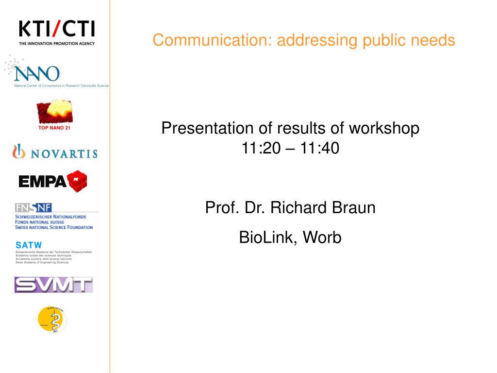 PPT - Communication: addressing public needs PowerPoint Presentation ...