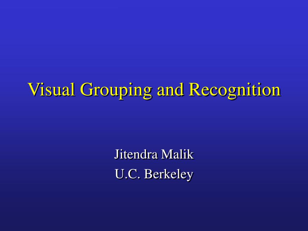 PPT - Visual Grouping and Recognition PowerPoint Presentation, free ...
