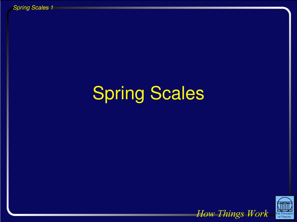 PPT - Spring Scales PowerPoint Presentation, free download - ID:804685