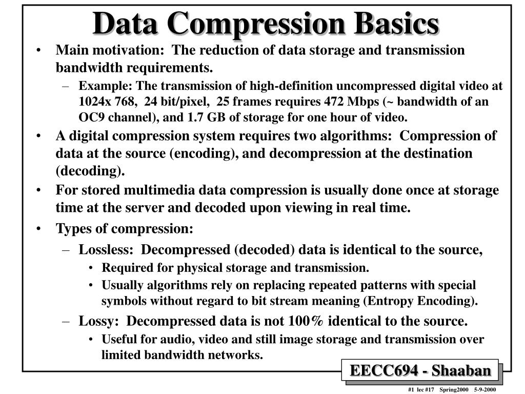 PPT - Data Compression Basics PowerPoint Presentation, free download ...