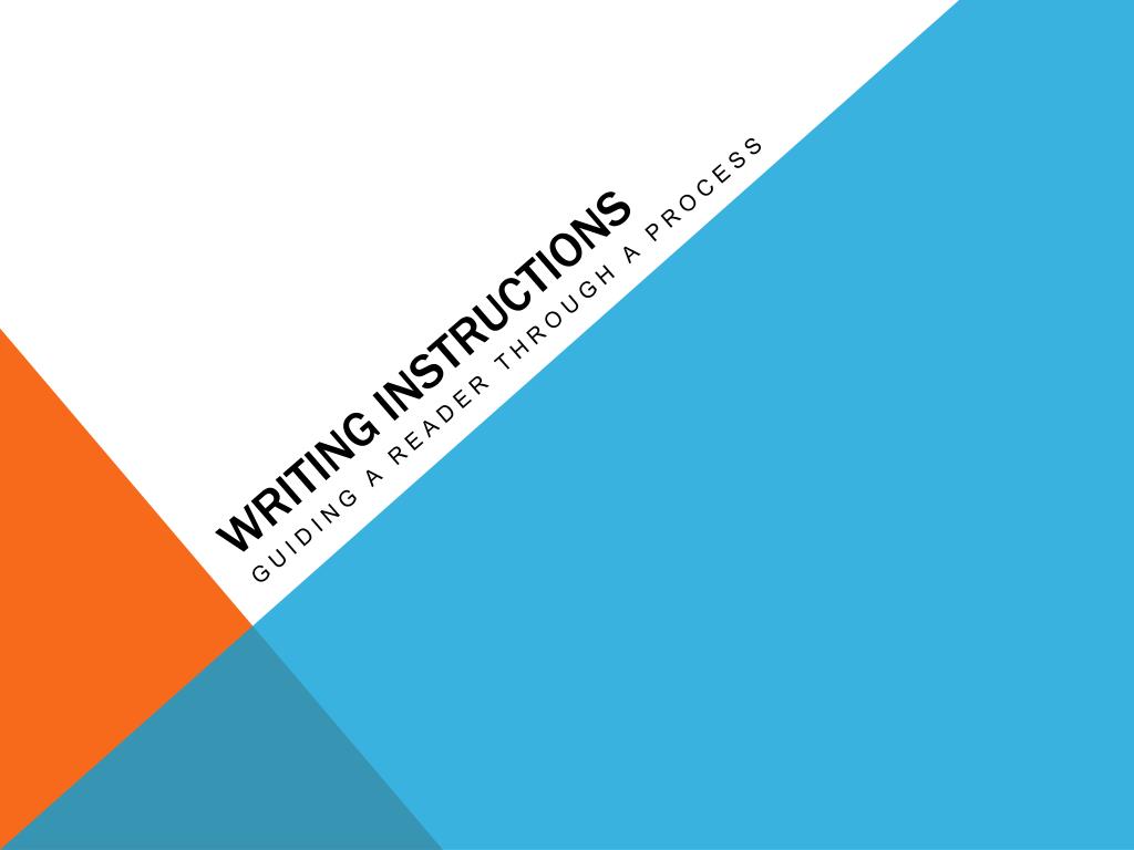PPT - Writing Instructions PowerPoint Presentation, free download - ID ...