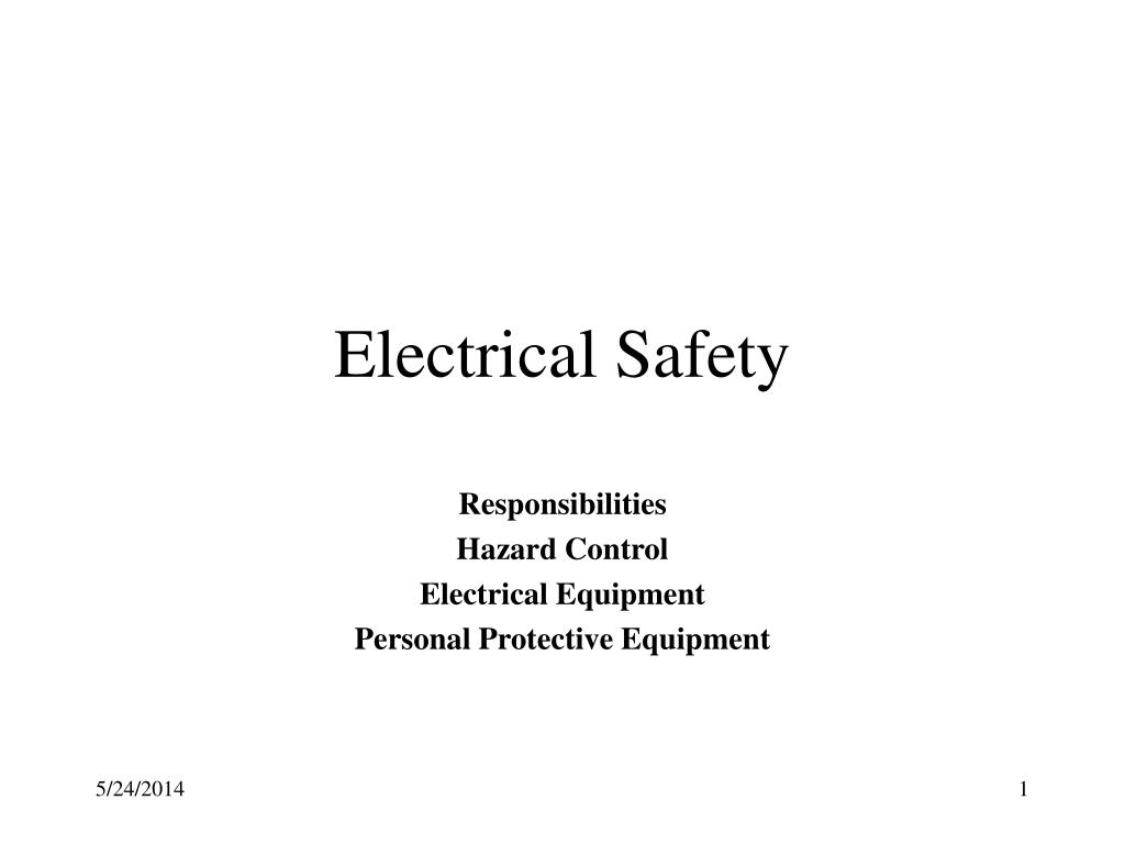 PPT - Electrical Safety PowerPoint Presentation, free download - ID:807781