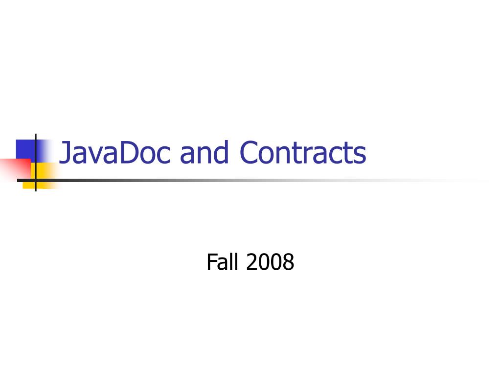 PPT - JavaDoc and Contracts PowerPoint Presentation, free download - ID ...
