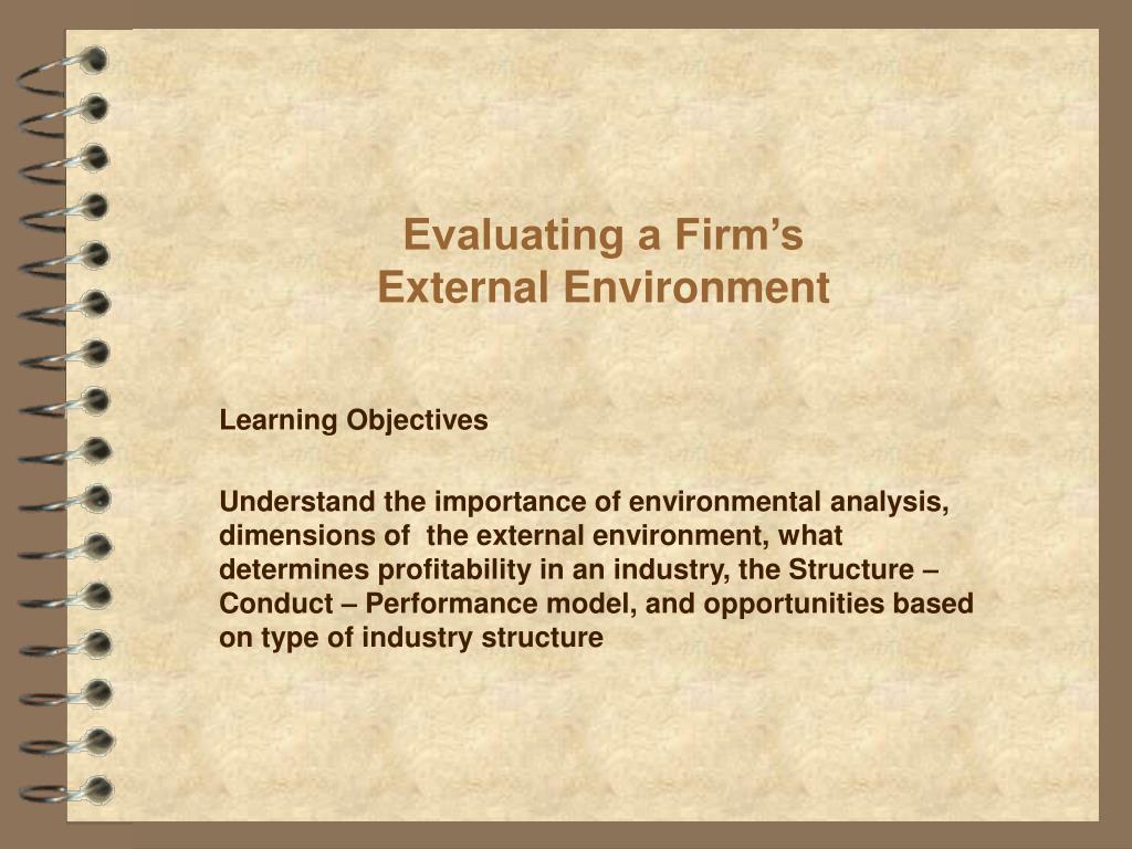 PPT - Evaluating a Firm’s External Environment PowerPoint Presentation ...